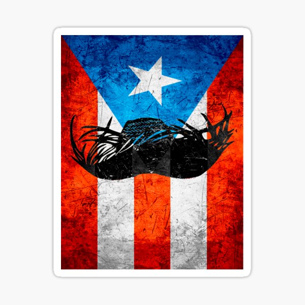 Pegatina «La Pava puertorriqueña tradicional tenía y bandera» de erozzz ...