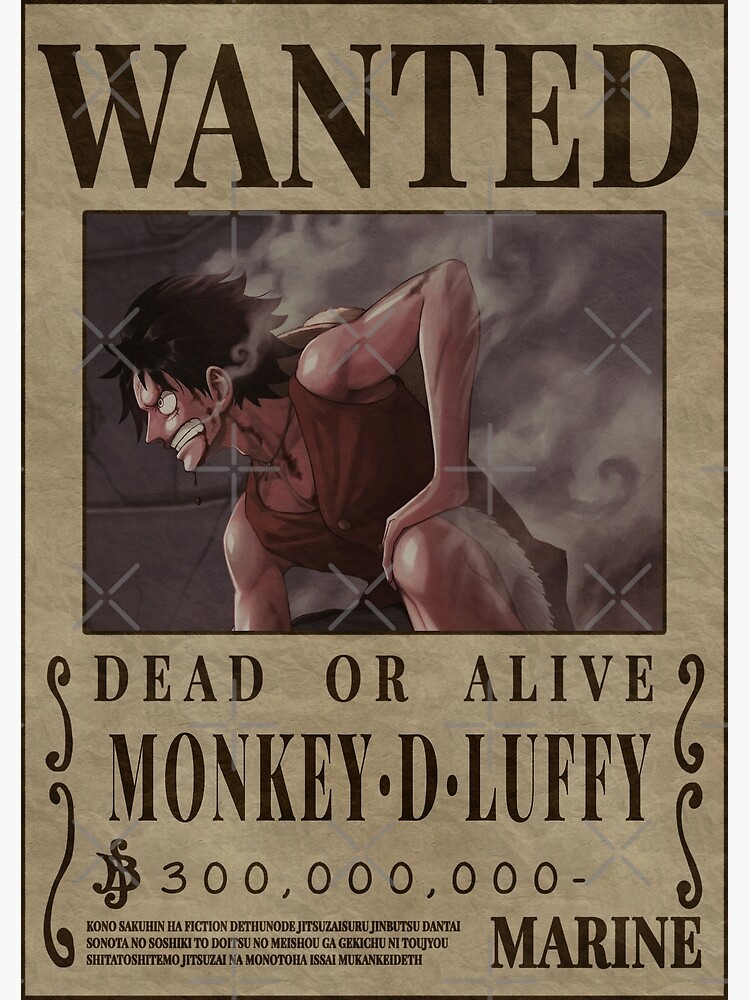 "Monkey D Luffy Wanted One Piece First Bounty 2nd gear" Poster for Sale ...