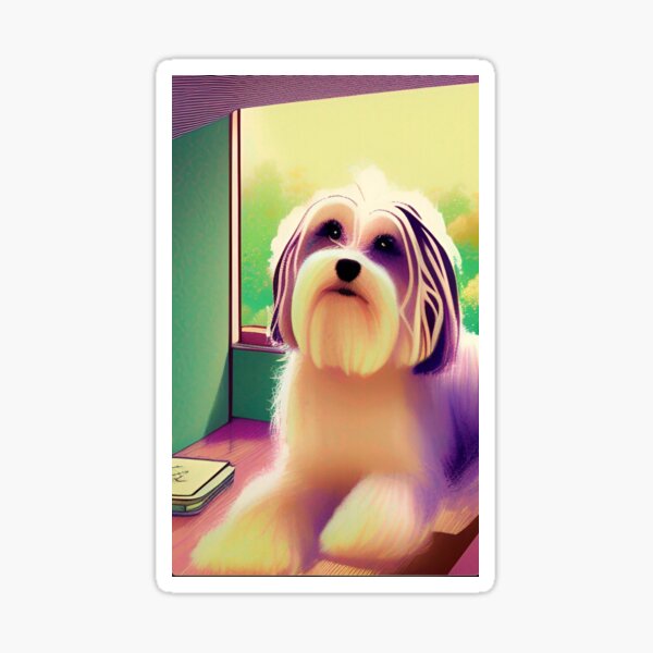 "Havanese" Sticker for Sale by GroovyDino | Redbubble