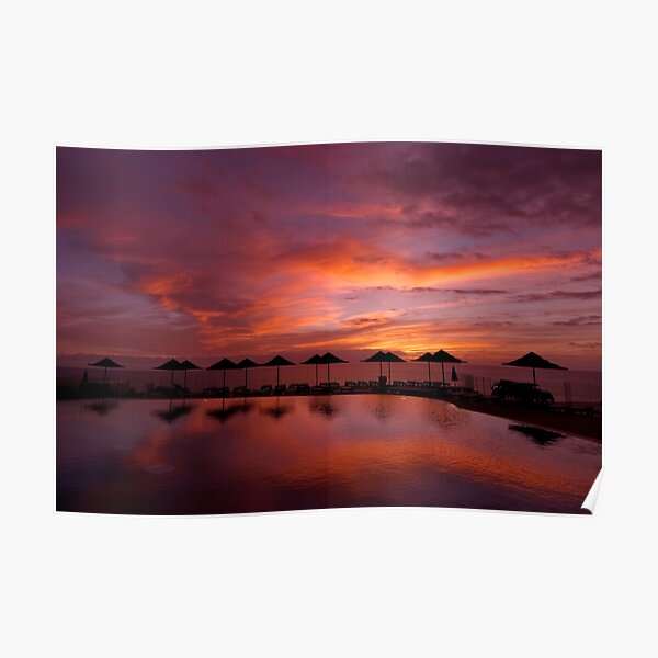 "Poolside Sundowner" Poster by Kasia-D | Redbubble