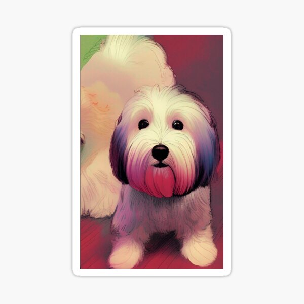 "Havanese" Sticker for Sale by GroovyDino | Redbubble