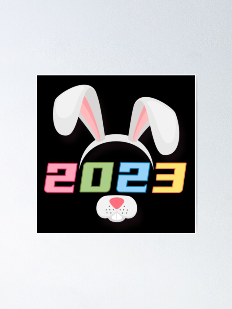 "New Year Of The Rabbit 2023 Bunny Ears Pantone Colors Chinese Zodiac ...