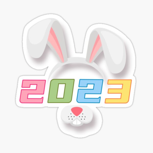 "New Year Of The Rabbit 2023 Bunny Ears Pantone Colors Chinese Zodiac ...