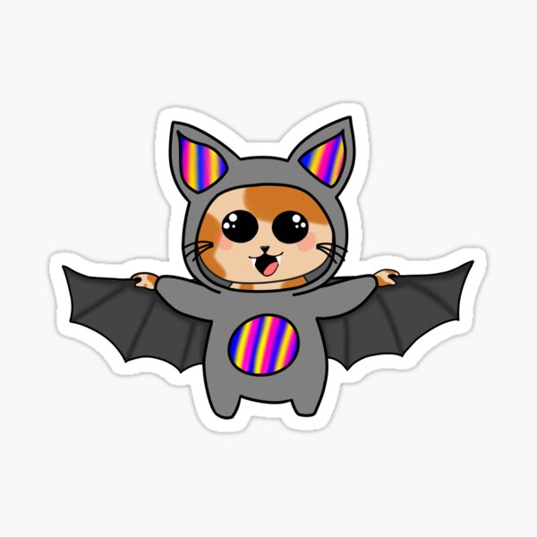 "Steve The Bat Cat" Sticker for Sale by SquishyBeeArt | Redbubble