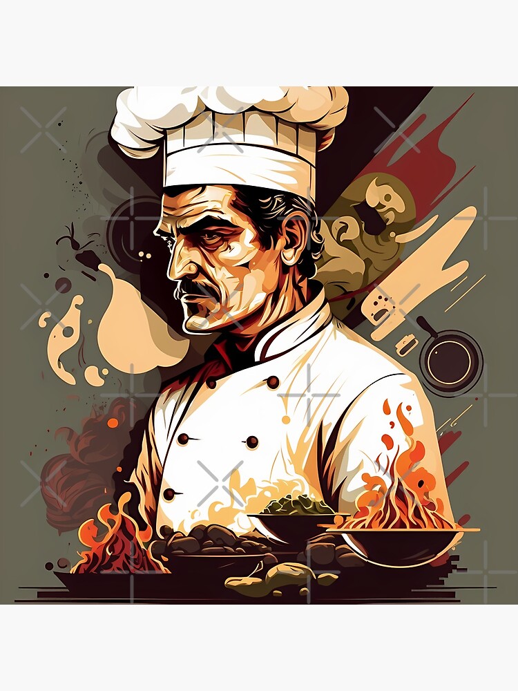 Ai Generated Vector Art - Chef Premium Matte Vertical Poster sold by ...
