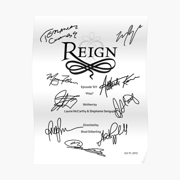 "Reign Script" Poster by CapnMarshmallow | Redbubble