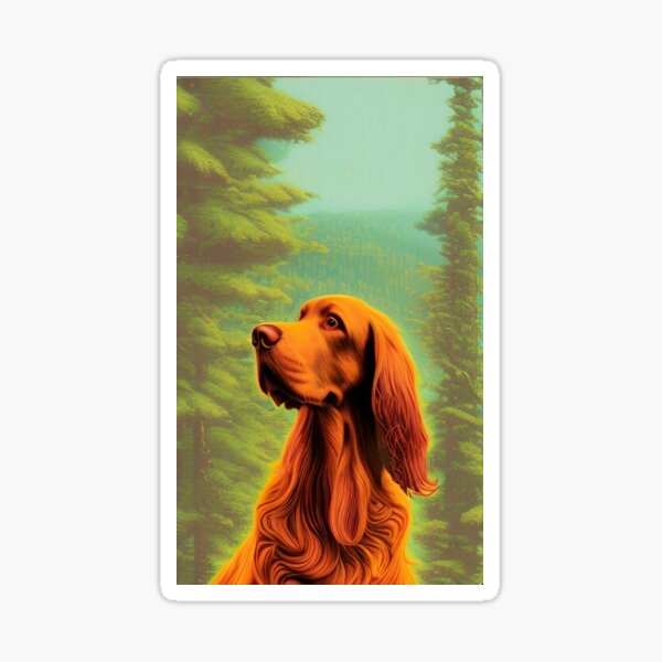 "Irish setter" Sticker for Sale by GroovyDino | Redbubble