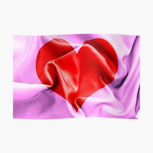 "Romantic Love Heart Flag" Poster for Sale by MarkUK97 | Redbubble