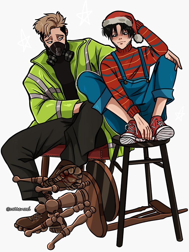 Festive Sangwoo And Yoon Bum Sticker For Sale By Cattenzeii Redbubble