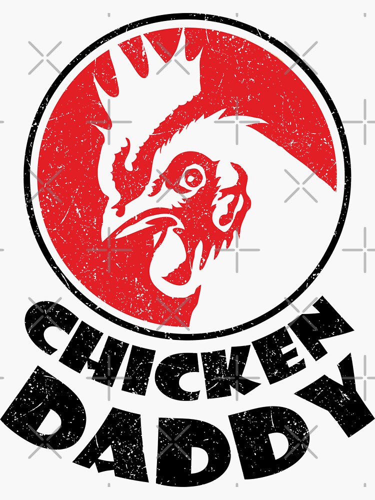 "Chicken Daddy Chicken Farm Dad Gift Poultry Farmer" Sticker for Sale ...