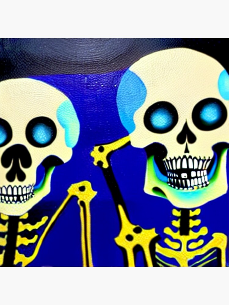 "Psycho Madness - Skeleton Duo" Sticker for Sale by PsychoMadness ...