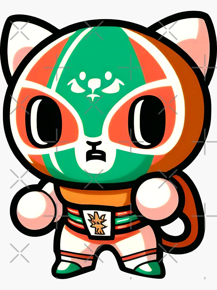 "Lucha Libre Cats | Mexican Wrestling | Kawaii Cats | Chibi Cats ...