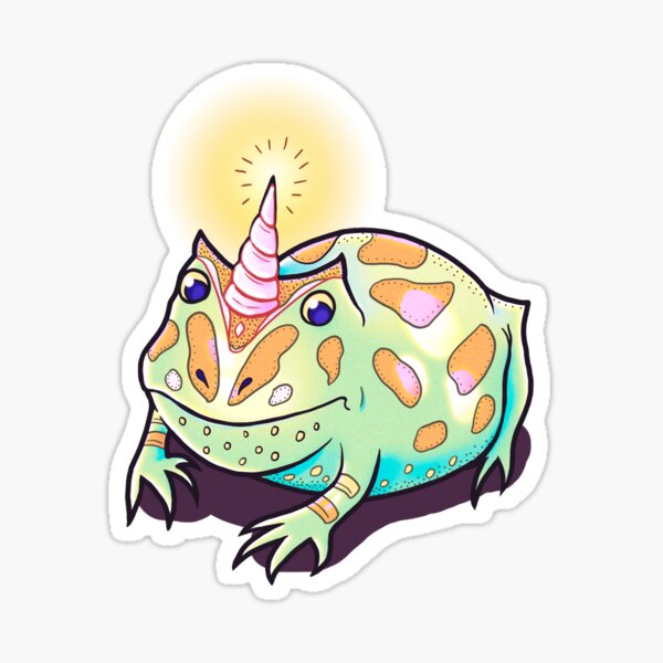 "Unifrog - a magic unicorn frog" Sticker for Sale by monksealmoon ...