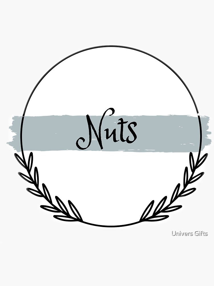 "Nuts" Sticker for Sale by irenhr | Redbubble
