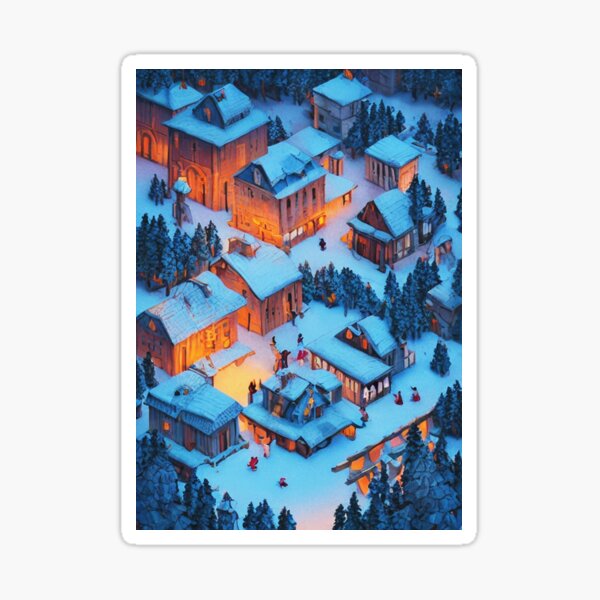 "Winter Painting Scene Starter Pack" Sticker for Sale by SinoFantai ...