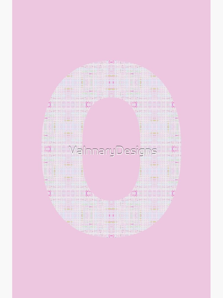 "Pink letter O with beautiful stripes of pastel colors like green and ...