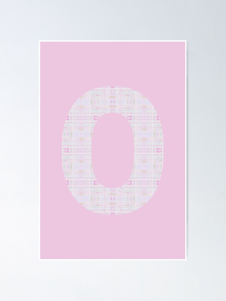"Pink letter O with beautiful stripes of pastel colors like green and ...