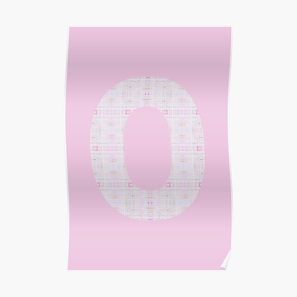 "Pink letter O with beautiful stripes of pastel colors like green and ...