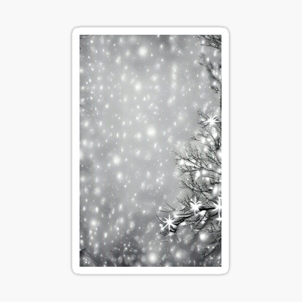 "Black And White Winter Snowfall" Sticker for Sale by Bunzzi | Redbubble