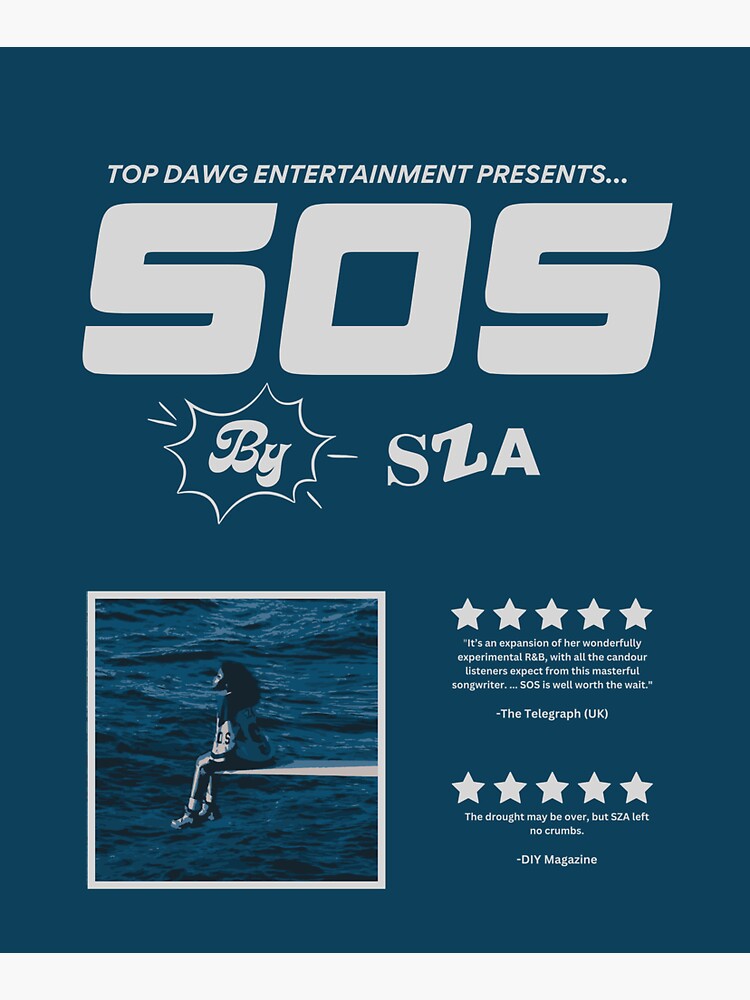 "SOS Album Print - SZA Official" Sticker for Sale by LDR4life | Redbubble