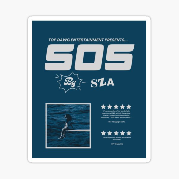 "SOS Album Print - SZA Official" Sticker for Sale by LDR4life | Redbubble