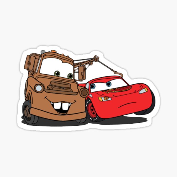 "Lightning Mcqueen And Mater Sticker" Sticker for Sale by vodovano ...