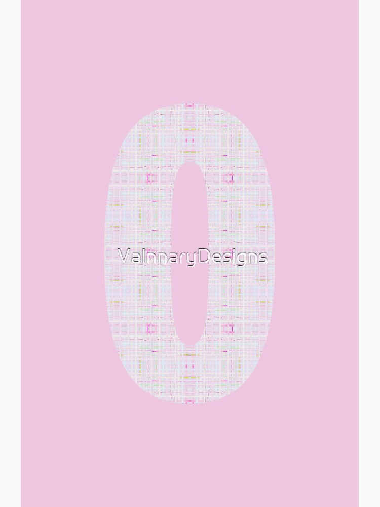 "Pink Number 0 with beautiful stripes of pastel colors like green and ...