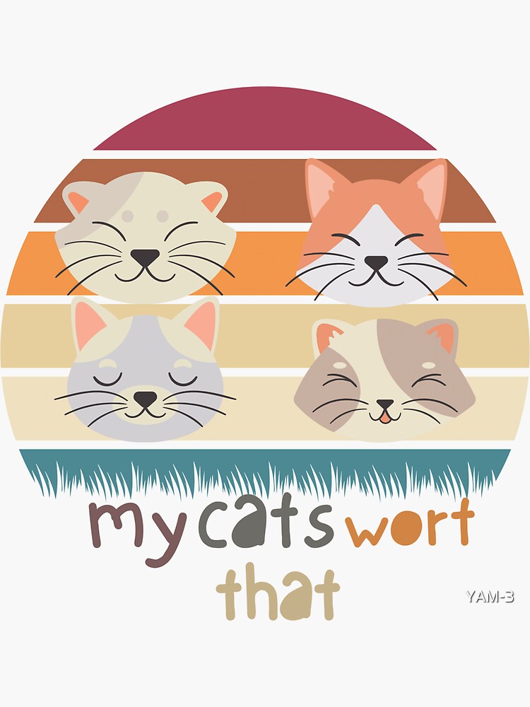 "CATS WROTE THAT" Sticker for Sale by YAM-3 | Redbubble