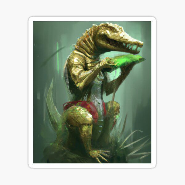 " Alligator in the swamp" Sticker for Sale by wertzug | Redbubble