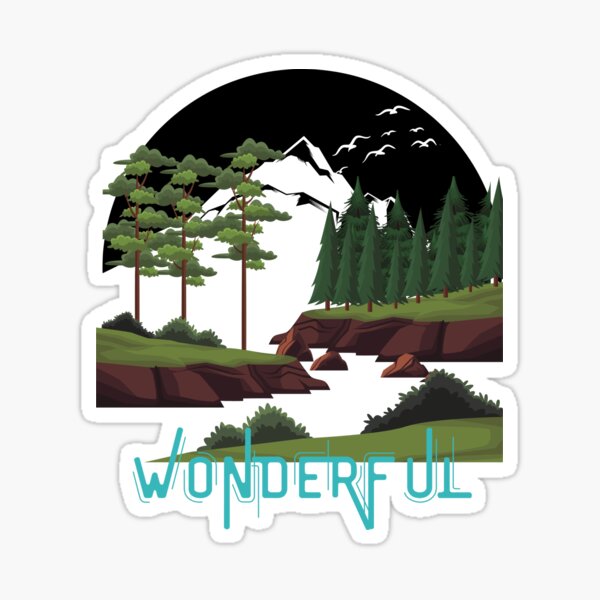"Wonderful" Sticker for Sale by AndreeaPetrut | Redbubble