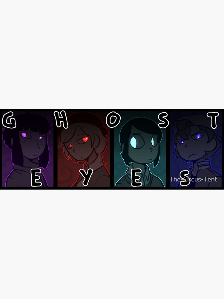 "Ghost Eyes Banner" Sticker for Sale by The-Circus-Tent | Redbubble