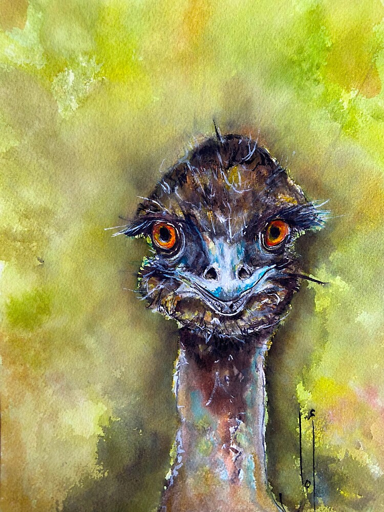 "Angry Emu" Sticker for Sale by SarahbytheLake | Redbubble