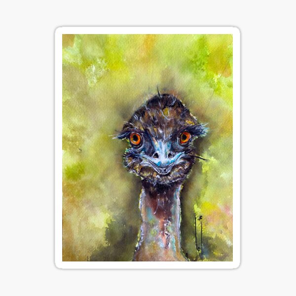 "Angry Emu" Sticker for Sale by SarahbytheLake | Redbubble
