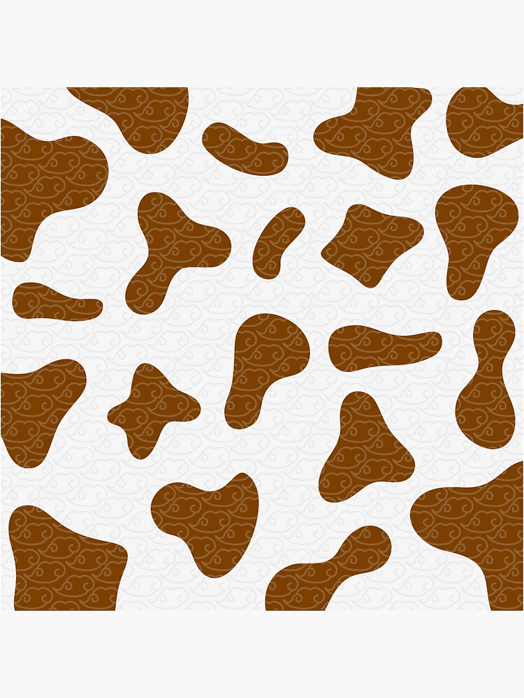 " Cow Spots clipart brown pattern" Sticker for Sale by mystylecorner ...