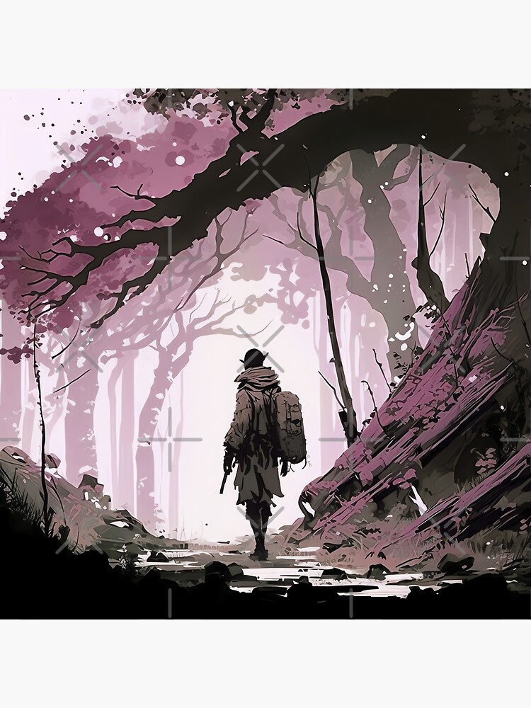 "Following the Elf's Trail, Lone Elf on Forest Path" Poster for Sale by ...