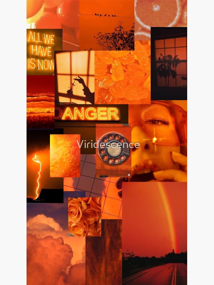 "Orange Collage" Sticker for Sale by Viridescence | Redbubble