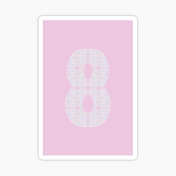 "Pink Number 8 with beautiful stripes of pastel colors like green and ...