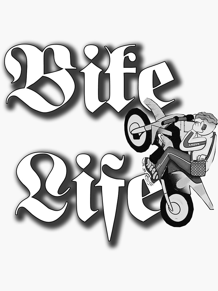 "Moto,Bike,Cross life design - Ghetto bike life" Sticker for Sale by ...
