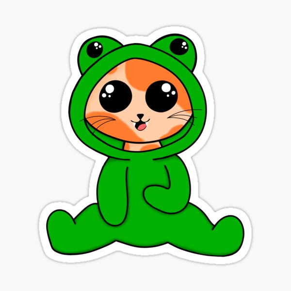 "Leo The Cat Frog" Sticker for Sale by SquishyBeeArt | Redbubble