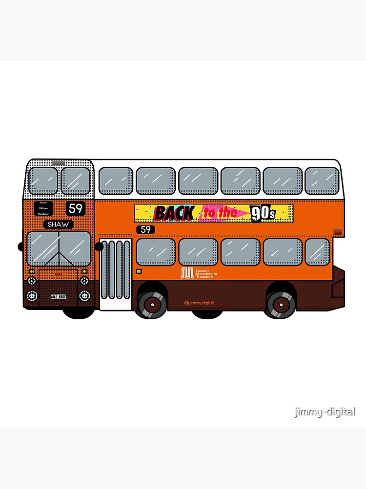 "Greater Manchester Transport orange 1980s-1990s bus flux system" Art ...
