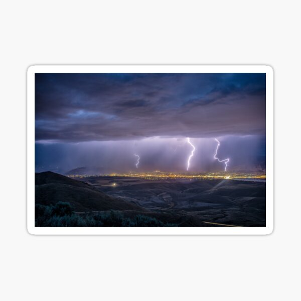 "lightning storm" Sticker for Sale by silence28 | Redbubble