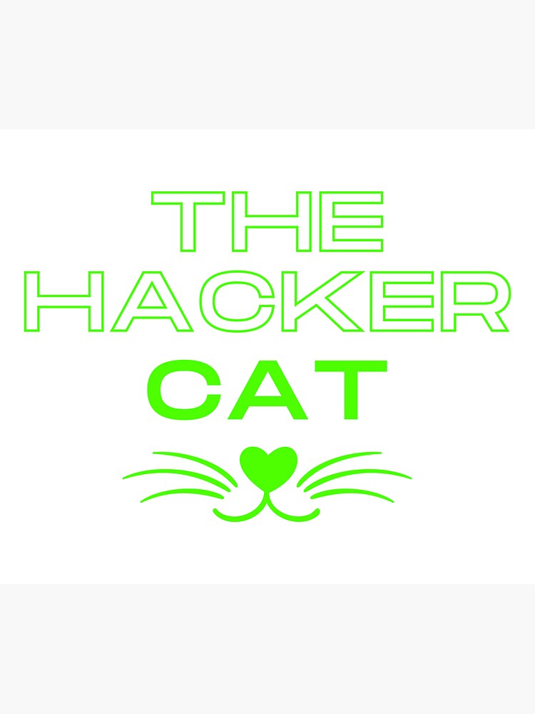 "The hacker cat funny minimalistic design" Sticker for Sale by ...
