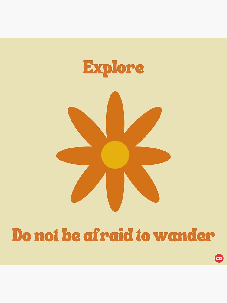 "Explore and Wander Modern Boho Abstract" Sticker for Sale by ...