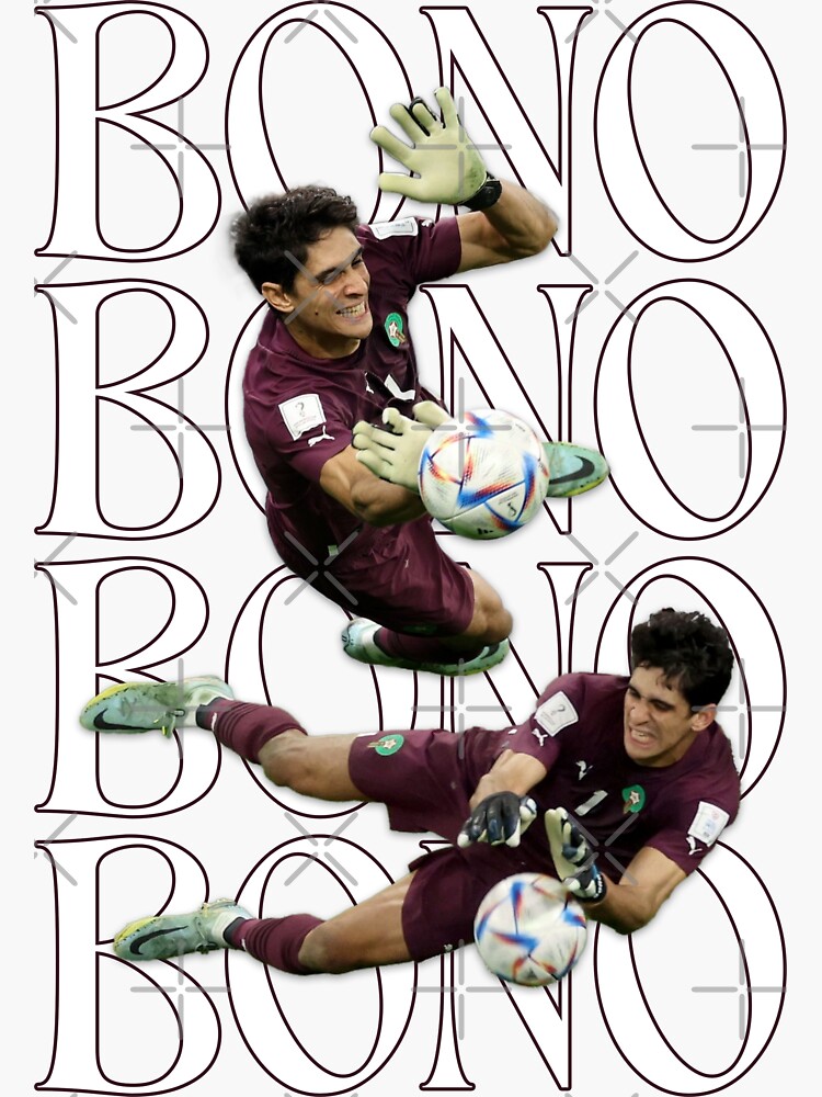 "Yassine Bounou '' BONO '' - Goalkeeper Bono of Morocco" Sticker for ...