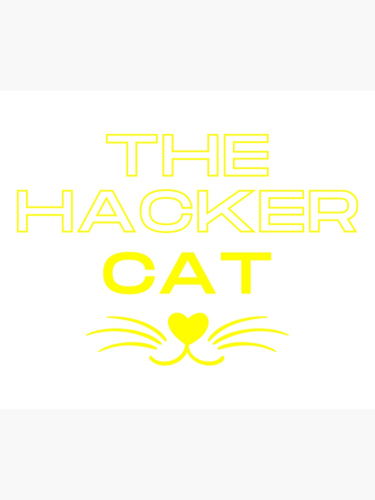 "The hacker cat funny minimalistic design" Sticker for Sale by ...