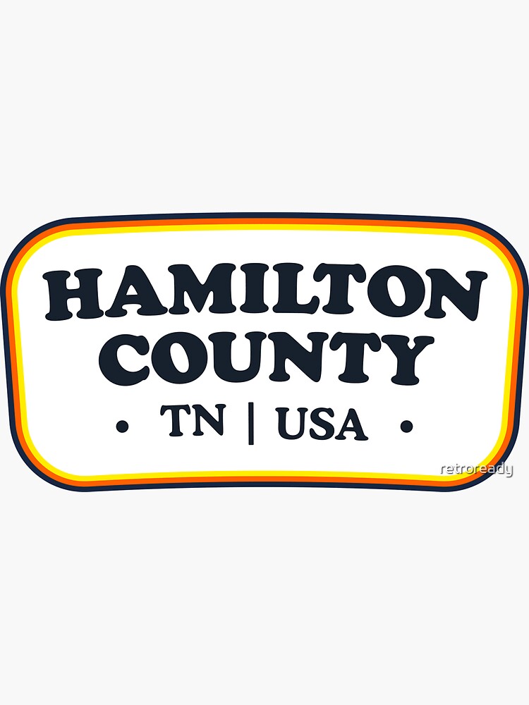 "Hamilton County | Retro Badge" Sticker for Sale by retroready | Redbubble