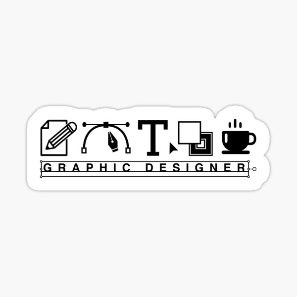 "Graphic Designer" Sticker for Sale by heathero-design | Redbubble
