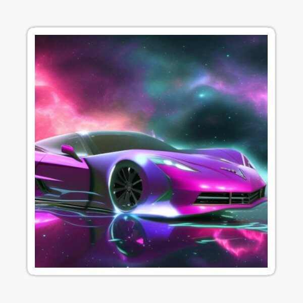 "super car in space" Sticker for Sale by Gal4xy | Redbubble
