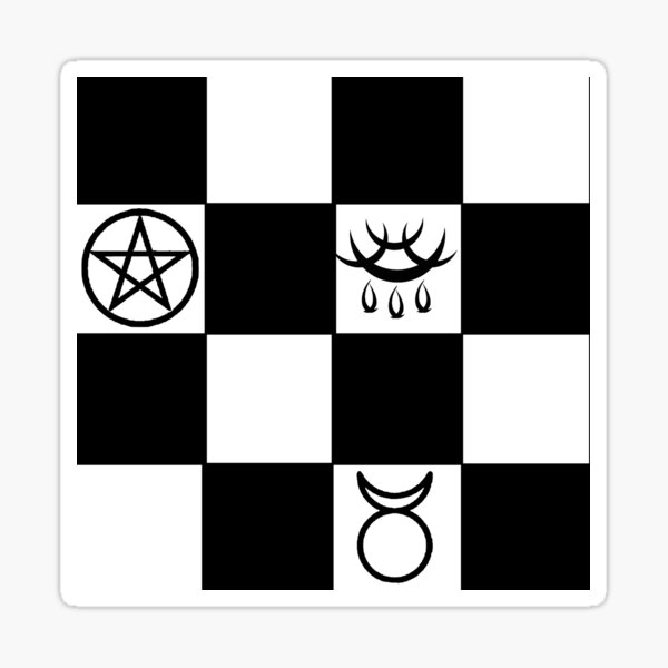 "Checker " Sticker for Sale by Yarham | Redbubble