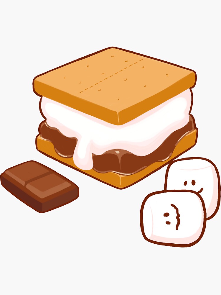 "Cute Smores " Sticker for Sale by joseanimates | Redbubble
